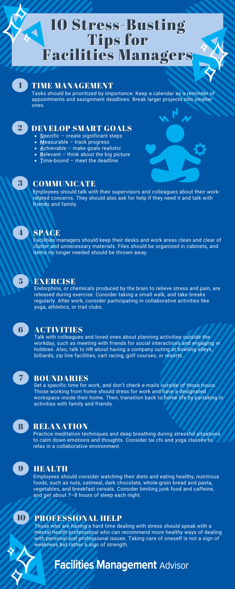 Infographic: 10 Stress-Busting Tips for Facilities Managers ...