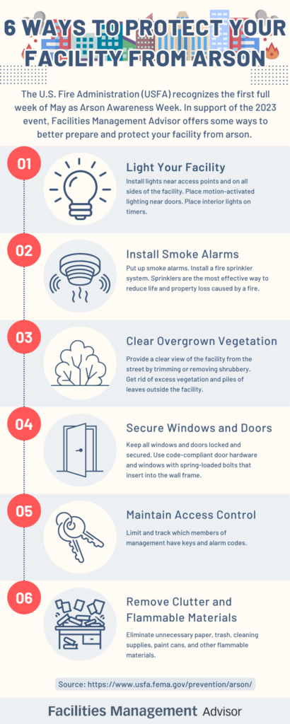 Infographic: 6 Ways to Protect Your Facility from Arson - Facilities ...